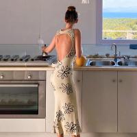 China Sleeveless Open Back Summer Maxi Dress for sale