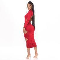China Splicing Ripped Womens Party Maxi Dresses for sale