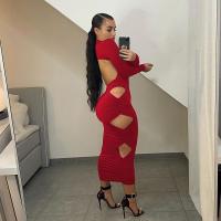 China Splicing Ripped Womens Party Maxi Dresses for sale