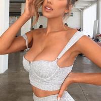 China Slim Fit Sexy High Waisted Trousers And Crop Top Set for sale