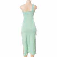 China Open Back Twisted Strapless Summer Beach Dresses High Split for sale