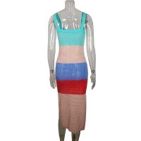 China Knitted Women's Beachwear Dresses 112cm Multicolor Stitching for sale