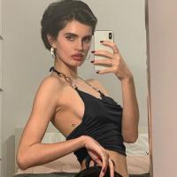China Women Sexy Halter Neck Adjustable Short Cropped Tank Top for sale