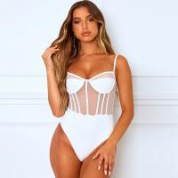 China See Through Mesh Low Cut Women's Tank Tops One Piece for sale