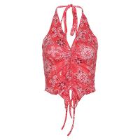China Sexy Low Cut Backless Slim Women's Halter Tank Tops for sale