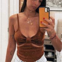 China Sexy Hollow Slim Small Ladies Camisole Tank Tops for sale