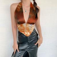 China Low Cut Ladies Camisole Tank Tops Hanging Neck Type for sale