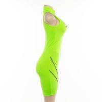 China Sexy Sleeveless Bodycon Jumpsuit Turtleneck Zipper Fly Letter Print for sale