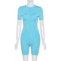 China Butt Lift Sexy Shorts Short Sleeve V Neck Jumpsuit For Ladies for sale