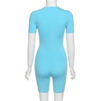 China Butt Lift Sexy Shorts Short Sleeve V Neck Jumpsuit For Ladies for sale