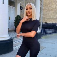 China Butt Lift Sexy Shorts Short Sleeve V Neck Jumpsuit For Ladies for sale