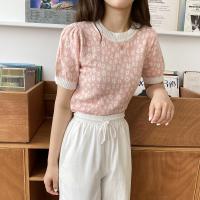 China Shrugs Core Spun Yarn Women Knit Sweater , Short Sleeve Knit Sweater for sale