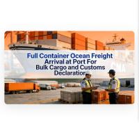 China Full Container Ocean Freight Shipping Arrival At Port Bulk Cargo Customs Declaration for sale
