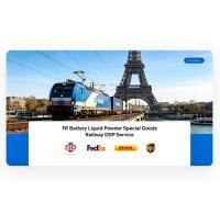 China DDP Shipping Rail Transport Service For Special Goods Battery Liquid Powder for sale