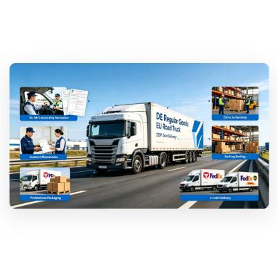 China DDP Shipping to EU Door Delivery Service Truck transport For Regular Goods for sale