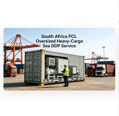China FCL Oversized Industrial Heavy Cargo DDP Truck Delivery To South Africa for sale