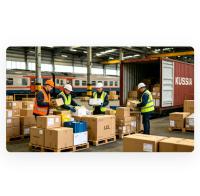 China Reliable Shipping To Russia LCL Consolidated General Goods Railway Train DDP Door To Door Delivery for sale