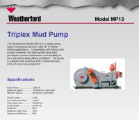 China WEATHERFORD MP16 MUD PUMP; WEATHERFORD MP10 MUD PUMP; WEATHERFORD MP-8 MUD PUMP, F1600HL MUD PUMP; WEATHERFORD MP-5 MUD PUMP for sale