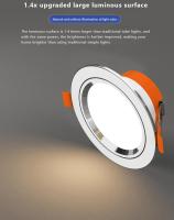 China Round LED Down light Dimmable Aluminum Housing White LED Downlight 2700K 7W for sale