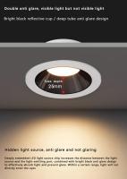 China Deep Anti Glare Dimmable LED Down Light 6500K 6.5W Round LED Downlight for sale