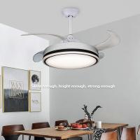 China Siesi Simple 96W 500mm Modern Retractable Ceiling Fan With LED Light for sale