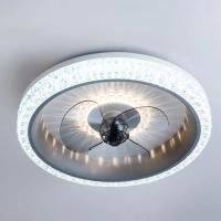 China 80W 500mm Dimmable Ceiling Fan With Light High Bright Air Cooler for sale