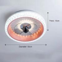 China 80W 500mm Dimmable Ceiling Fan With Light High Bright Air Cooler for sale