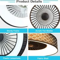 China 70W 570mm LED Fan Lights Adjustable Brightness Easy Installation For Bedroom for sale