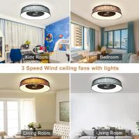 China 70W 570mm LED Fan Lights Adjustable Brightness Easy Installation For Bedroom for sale
