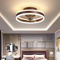China 100W 500mm Portable LED Fan Lamp , Rotating Ceiling Fan With Light for sale