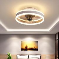 China 100W 500mm Portable LED Fan Lamp , Rotating Ceiling Fan With Light for sale