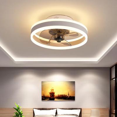 China 100W 500mm Portable LED Fan Lamp , Rotating Ceiling Fan With Light for sale