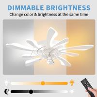 China Multiple Mode LED Fan Lights 80W 500mm Remote Control for Living Room for sale
