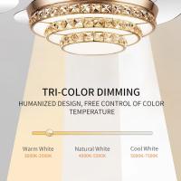 China Remote Control LED Fan Lights 72W 500mm 42 Inch Retractable Ceiling Fan for sale