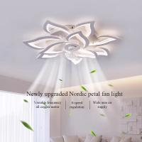 China 60W 400mm LED Ceiling Chandelier Modern Bedroom Ceiling Fans With Lights for sale