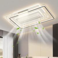 China 128W Full Spectrum Eye Protection Leafless LED Ceiling Fan Light For Dining Room for sale
