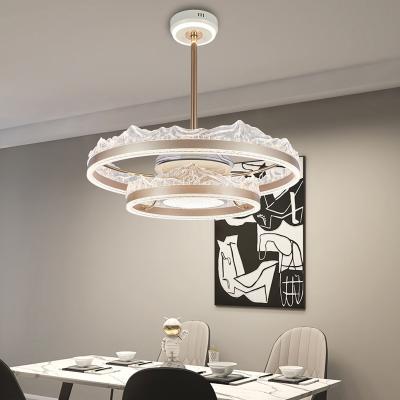 China Classic Minimalist Round LED Ceiling Light Fan 240W 600mm Leafless Ceiling Fan for sale