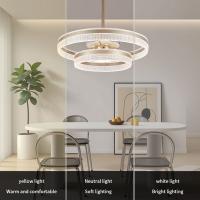 China Indoor LED Fan Lights 240W 600mm High Speed Ceiling Fan With Light Chandelier for sale