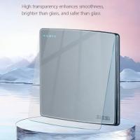 China V20 Luxury Full Tempered Glass Panel Luxury UK Wall Sockets USB Socket New Design 1 2 3 4 Gang Wall Switch for sale