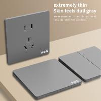 China Ultra Thin Safety 10A 16A S7 Wall Switch Socket For Bedroom Living Room Dining Room for sale