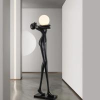 China Home Creative Design Humanoid Art Sculpture Floor Light Hotel Lobby Living Room Large Decor Standing Floor Lamps for sale