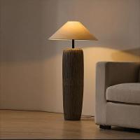 China Wholesale Customized Retro Ceramic Fabric Attic Living Room Bedroom LED Standing Lamp Floor Lamp Desk Light for sale