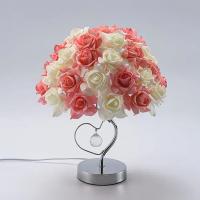 China Romance Rose LED Desk Lamp Switch Control Modern Luxury Table Lamps For Bedroom for sale