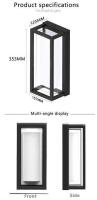 China IP65 Modern Lantern Lamp 12 Inch Balcony Decor Garden Wall Lamp for sale