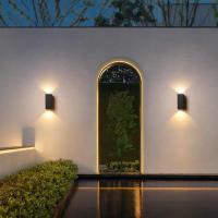 China Rectangle Modern LED Wall Lamp Dimmable LED Wall Sconce Light 12W Waterproof IP65 for sale