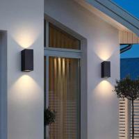China Rectangle Modern LED Wall Lamp Dimmable LED Wall Sconce Light 12W Waterproof IP65 for sale