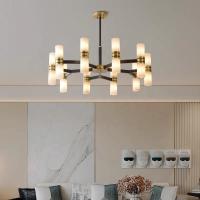 China Nordic Alabaster Chandelier Decoration Ceiling Hanging Light Elegant LED Pendant Lamp for Home Hotel Villa Room for sale