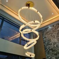 China Tri Color  Ceiling Hanging Lamp , Home Staircase Circle LED Pendant Light for sale