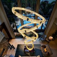 China Tri Color  Ceiling Hanging Lamp , Home Staircase Circle LED Pendant Light for sale