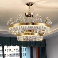 China Hotel Villa LED Pendant Light , Restaurant Luxury Modern Crystal Chandelier For Dining Room for sale